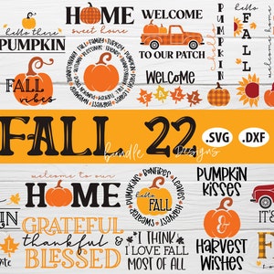 Fall Bundle SVG | Fall and Thanksgiving SVG Bundle - Etsy