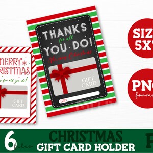 Christmas Teacher Gift Card Holder PNG Bundle - Etsy
