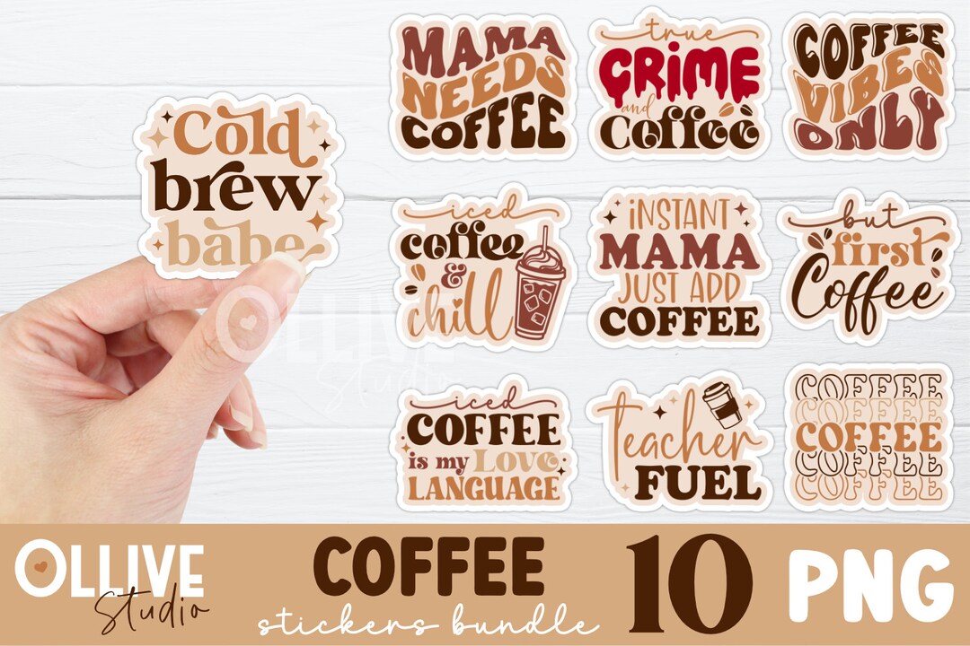 Coffee Sarcastic Stickers Bundle PNG Vol. 2 - Etsy