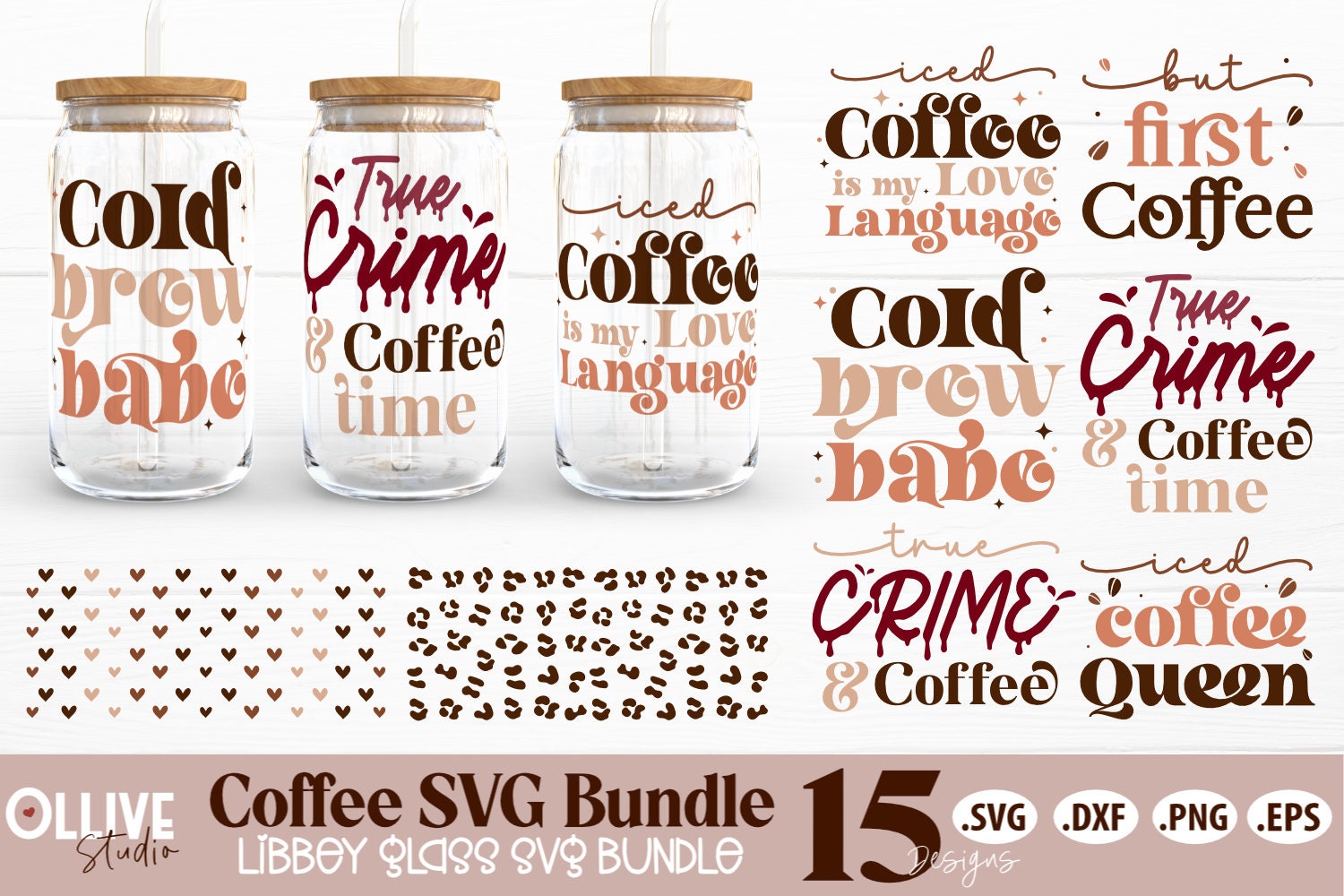 Iced Coffee Libbey Can Glass SVG Bundle | Coffee SVG Bundle - Etsy ...
