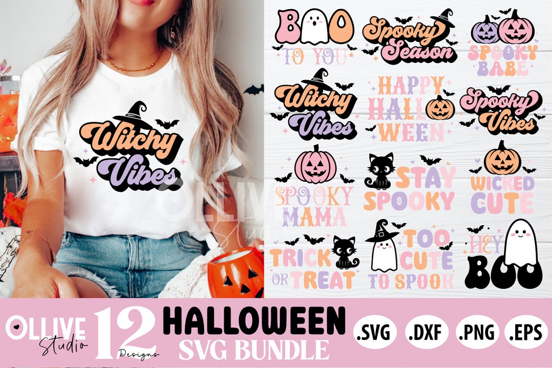 Cute Halloween SVG Bundle | Pink Halloween SVG - Etsy