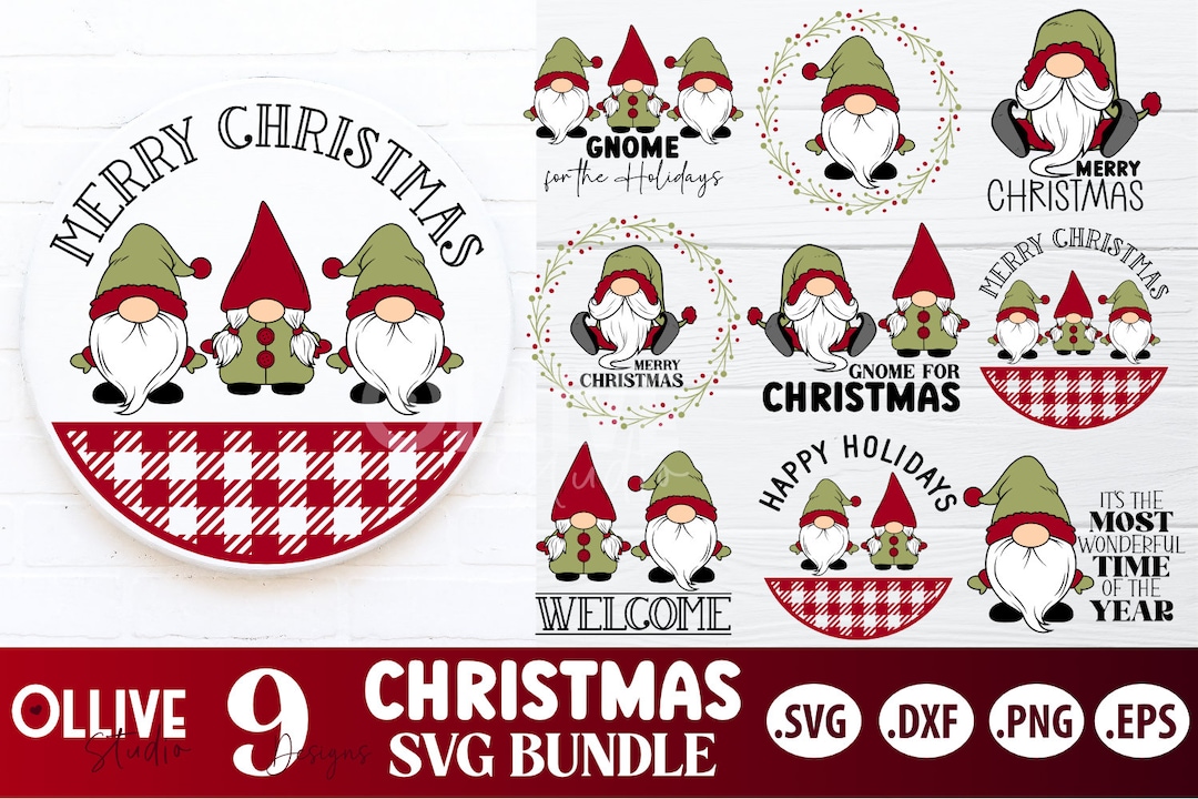 Christmas Gnomes Sign SVG Bundle | Christmas Signs SVG - Etsy