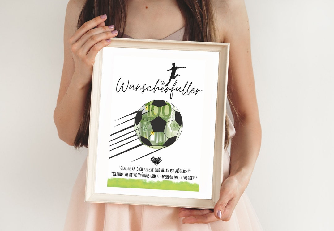 Football Money Gift Idea - Money Poster Football - A4 Poster Digital ...