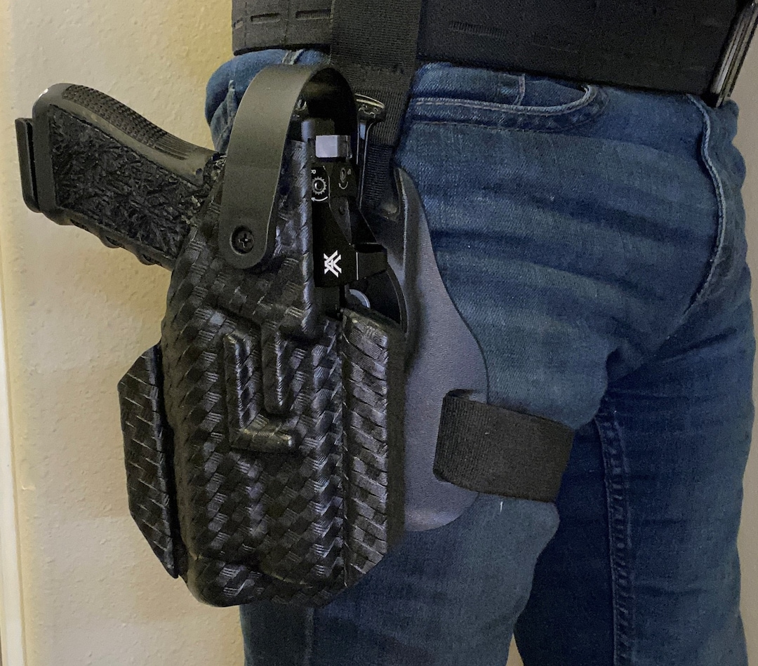 Walther PDP 4.5 W/ TLR7 Level II Duty Holster W/ Thumb Brk Hood, in ...