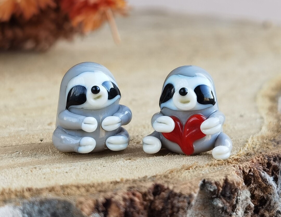 GLASS FIGURINES Sloth Figurine Miniature Sloth Gifts I Love You ...
