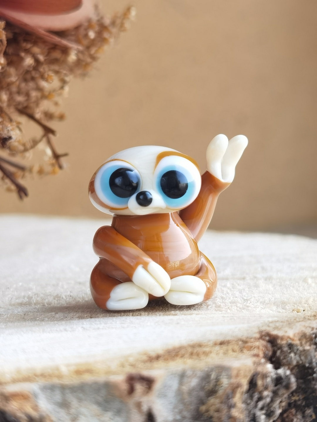 GLASS FIGURINES Sloth Figurine Miniature Sloth Gifts I Love You ...