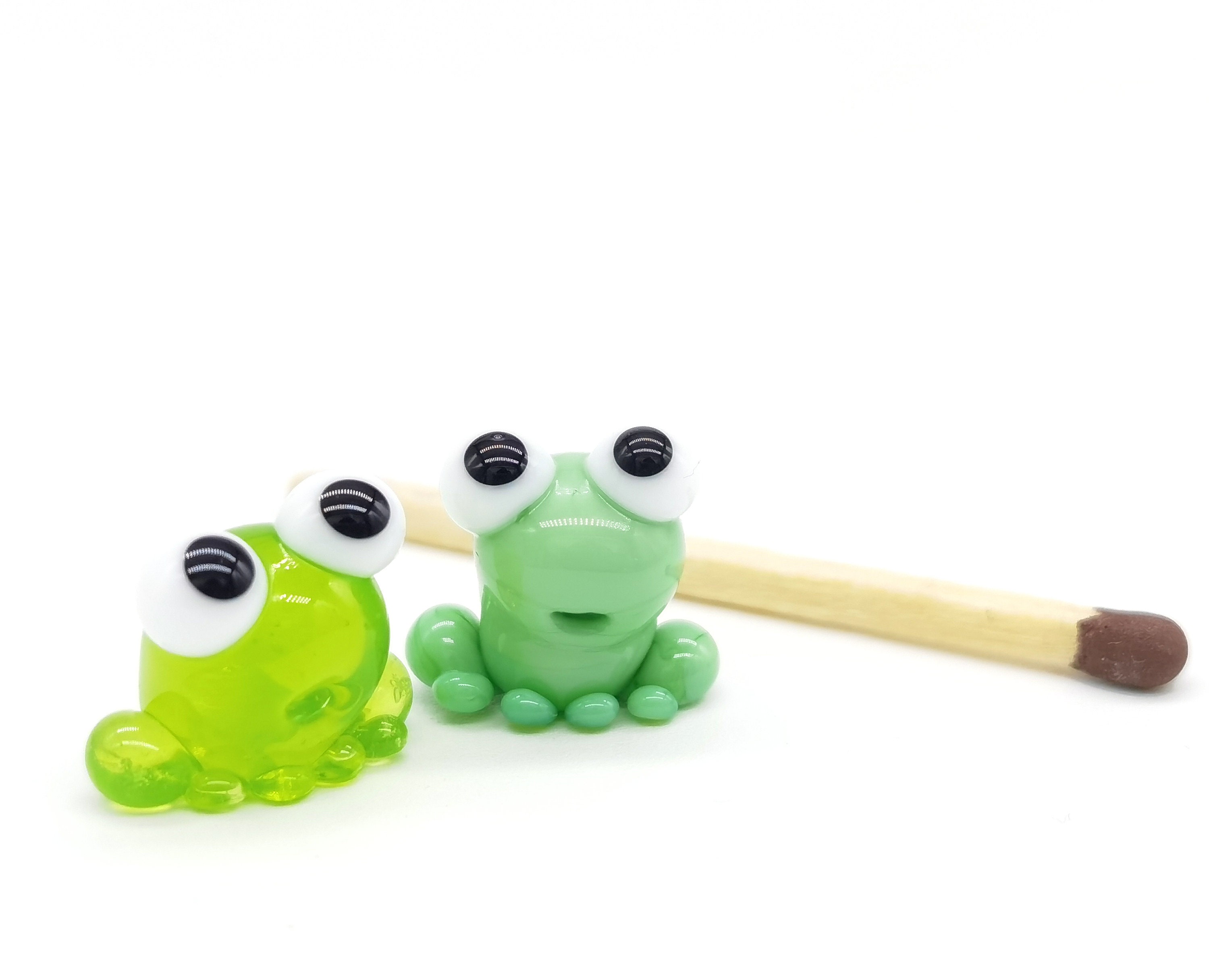 Frog Gifts Frog Figurine Tiny Frog Miniature, Mini Glass Frog Figurine ...