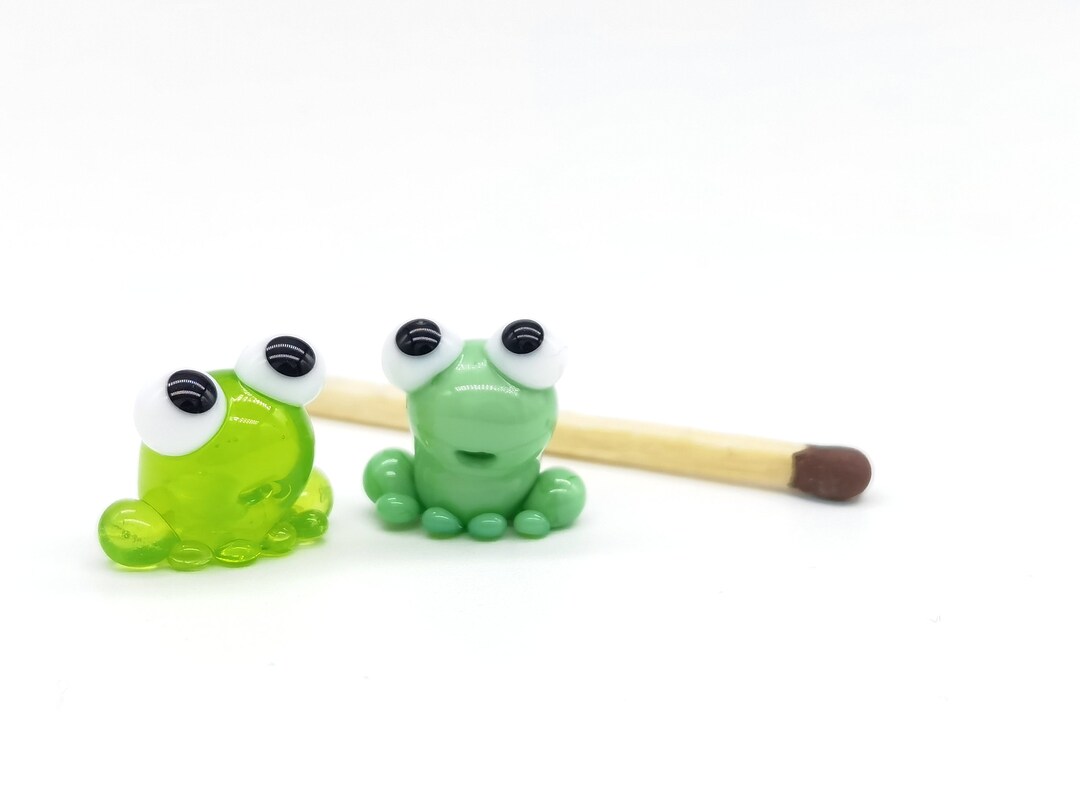 Frog Gifts Frog Figurine Tiny Frog Miniature, Mini Glass Frog Figurine ...