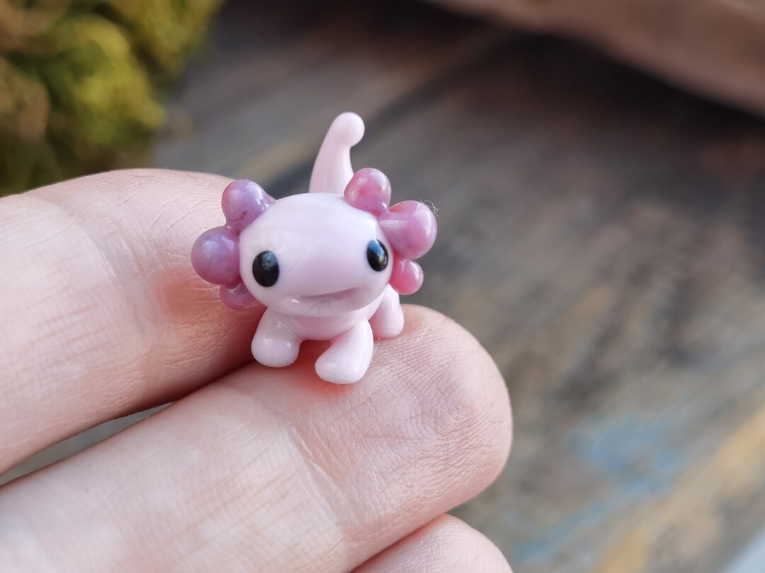 GLASS FIGURINES Axolotl Figurine Miniature Axolotl Glass - Etsy