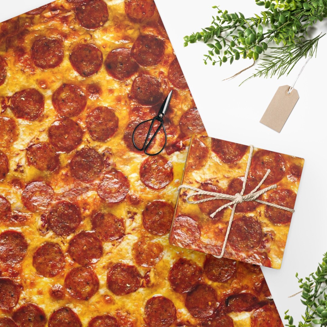 Pizza Wrapping Paper Gag Gift Fun Gift Pizza Lover 24 - Etsy
