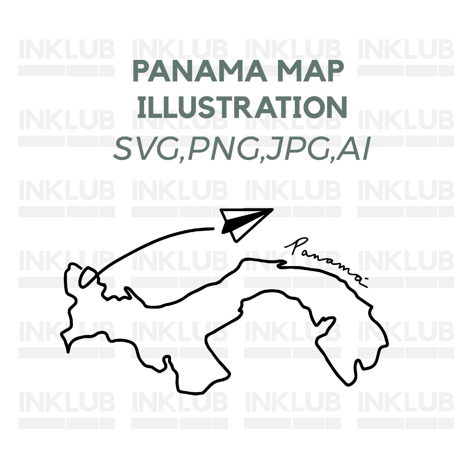 Mapa Panamá SVG, PNG, JPG Ilustración Mapa Panama - Etsy Canada