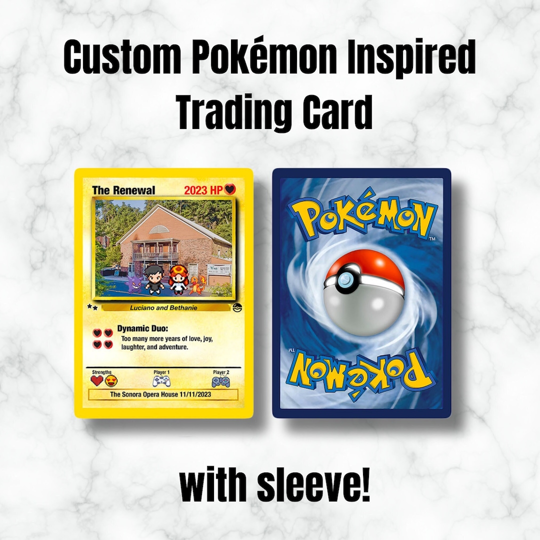 Custom Pokémon Inspired Trading Card Perfect Gift for Any - Etsy