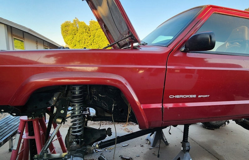 Front Coilover Towers for Jeep Cherokee XJ 12" 14" or 16" Air Shock ...