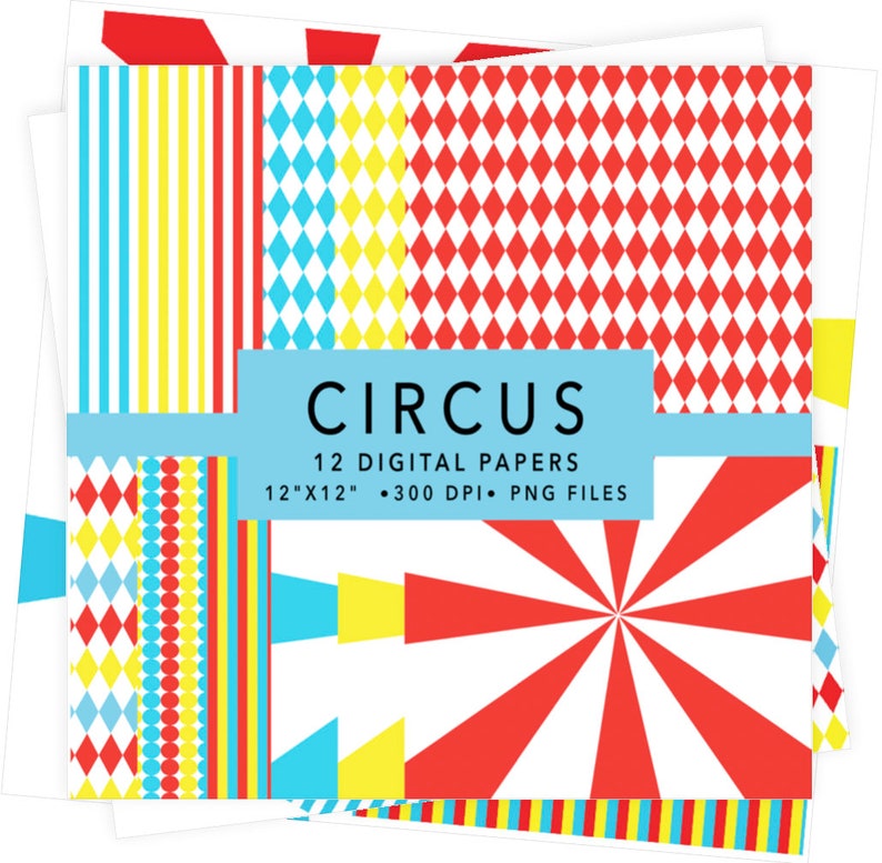Digital Papers for Circus - Etsy