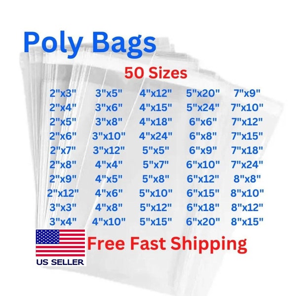 Clear Poly Bags - Etsy