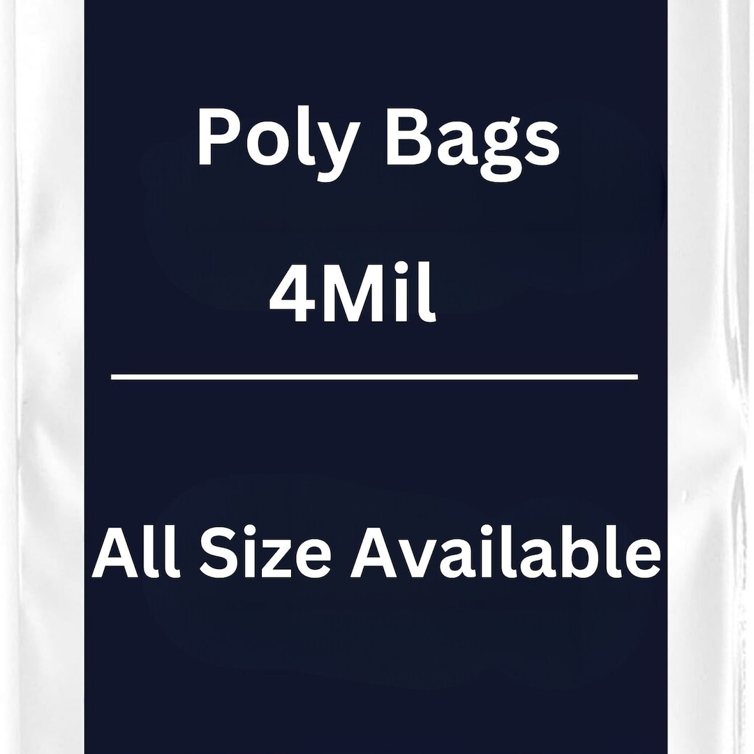 100 Clear Poly Bags 4mil: Flat Open Top Plastic Packaging - Etsy