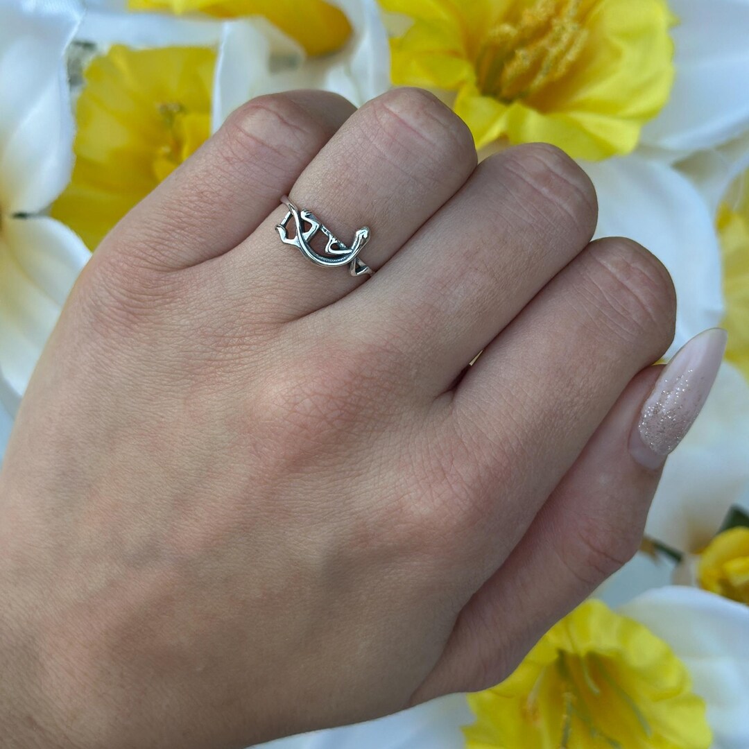 Oxidized Sterling Silver Lizard Ring Band, 9.5mm Reptile Jewelry - Etsy