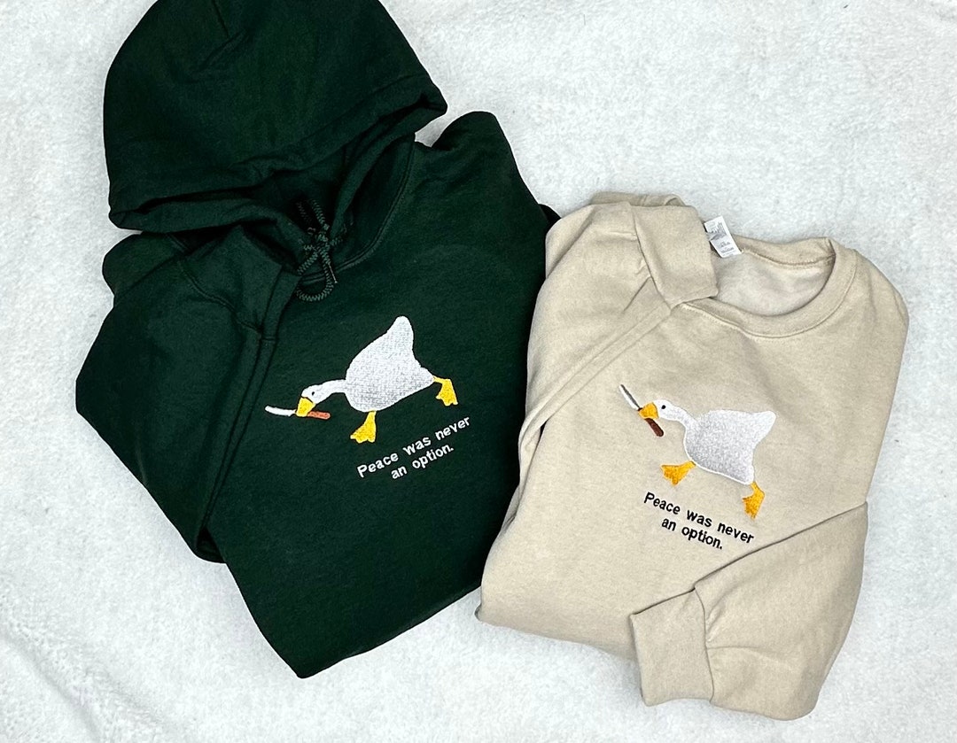 Murder Duck Hoodies and Crewneck Sweatshirts, Peace Was Never an Option ...