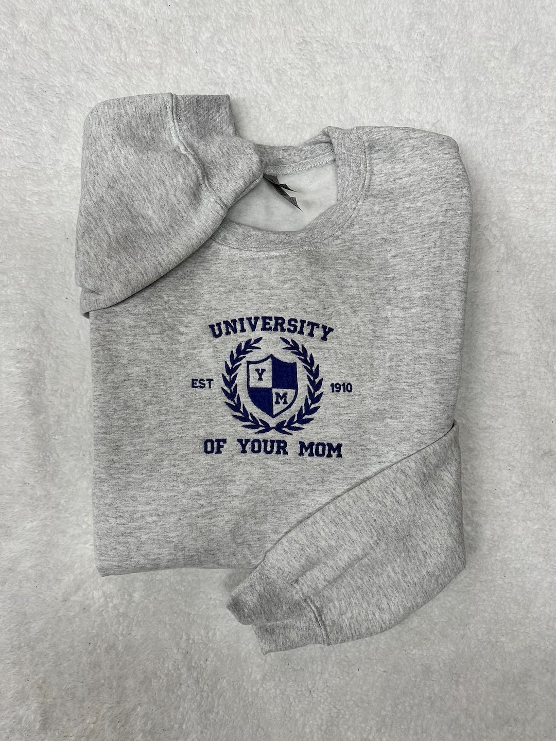 University of Your Mom Embroidered Crewneck Sweatshirt, Funny ...