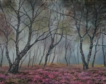 Heather Oil Painting - Etsy
