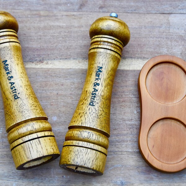 Personalized Salt & Pepper Shaker Grinder Mill Custom Engraved Gifts ...
