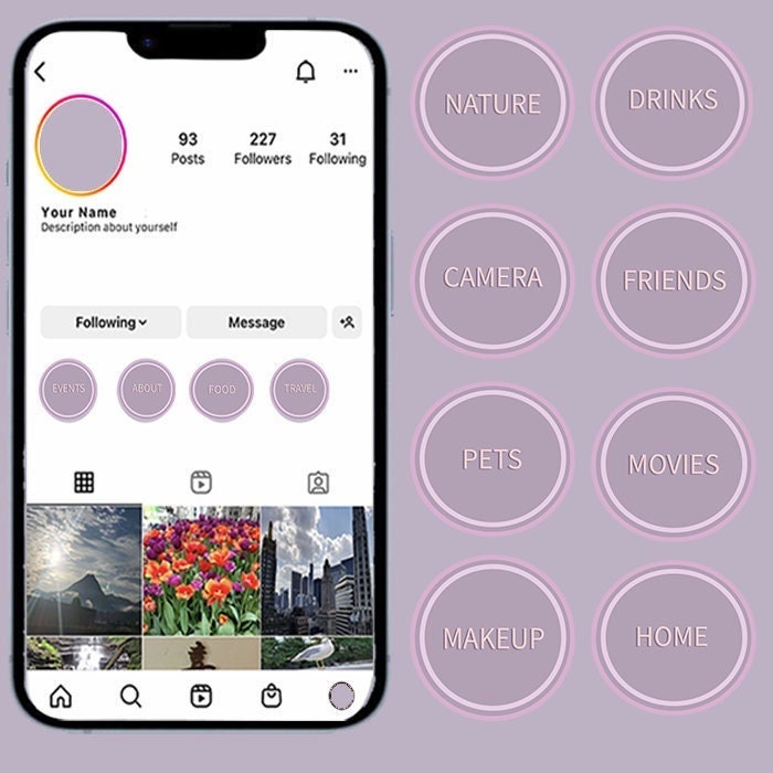 30 Purple Instagram Highlight Covers | Social Media Covers | IOS App ...