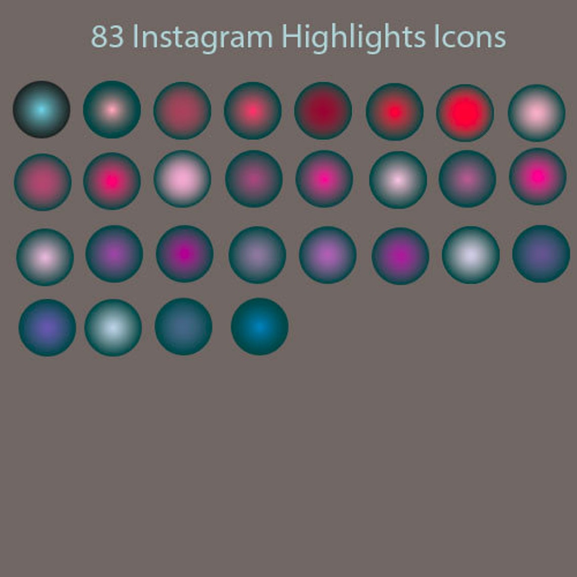 Gradient Instagram Highlight Covers | 83 Instagram Highlight Icons - Etsy