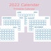 2022 Blue Printable Calendar | A4 Calendar | Year Calendar - Etsy