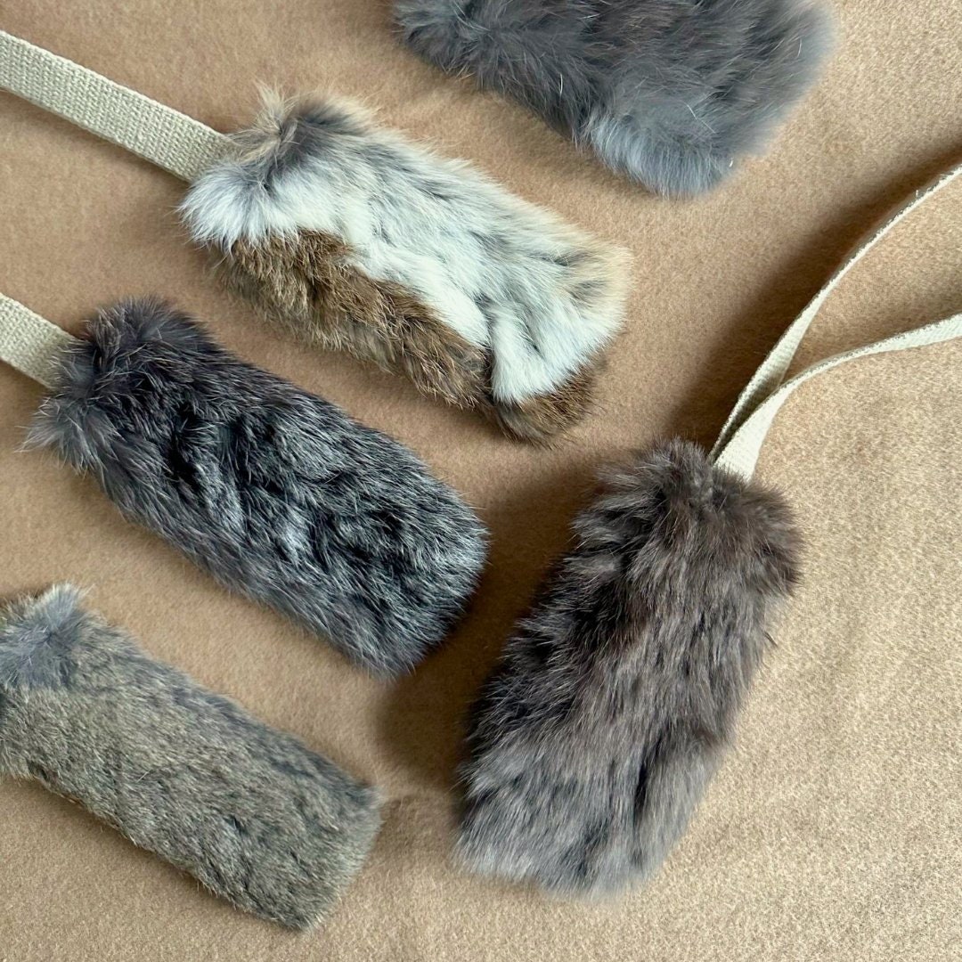 Rabbit Fur With Natural Hemp Rope Toy for Dogs and Cats - Etsy