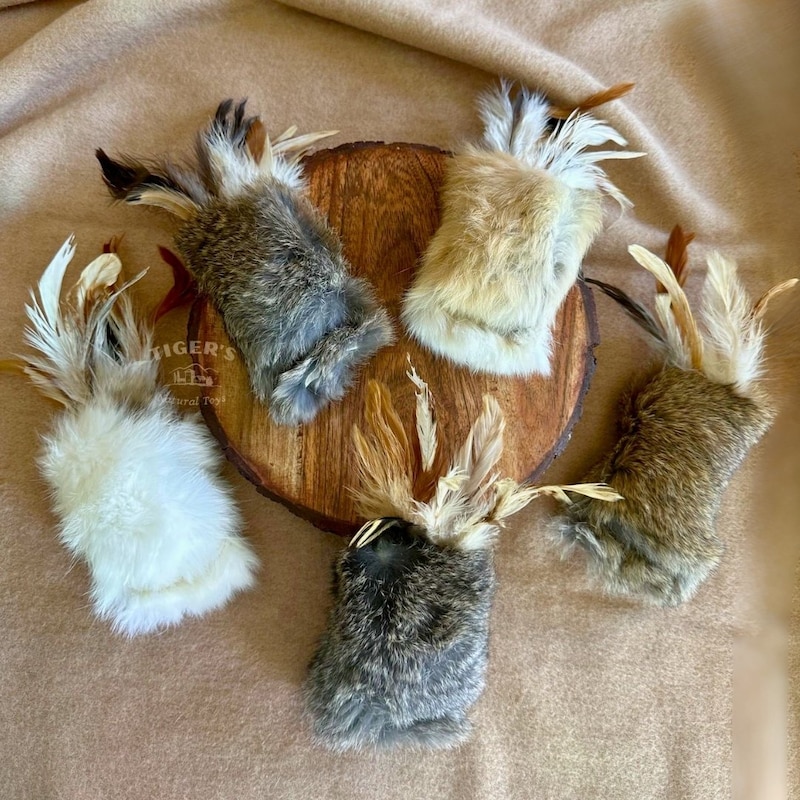 Cat Toy With Rabbit Fur - Etsy