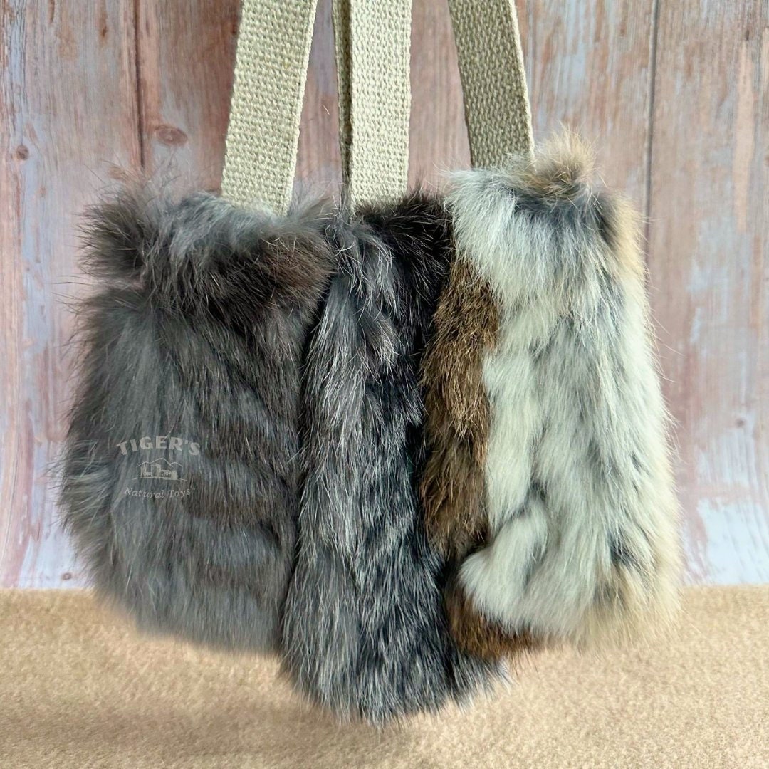 Rabbit Fur With Natural Hemp Rope Toy for Dogs and Cats - Etsy