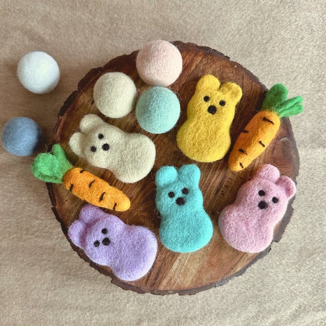 Easter Cat Toys, Easter Bunny Toy for Cats, Natural Cat Toys, Wool Cat ...