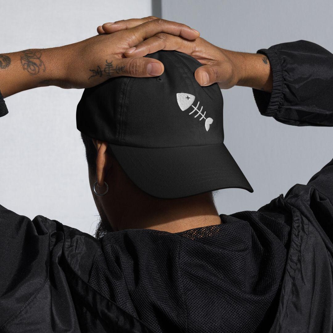 Fishbone Embroidered Dad Cap Embroidered Hat for Men and Women Cute ...