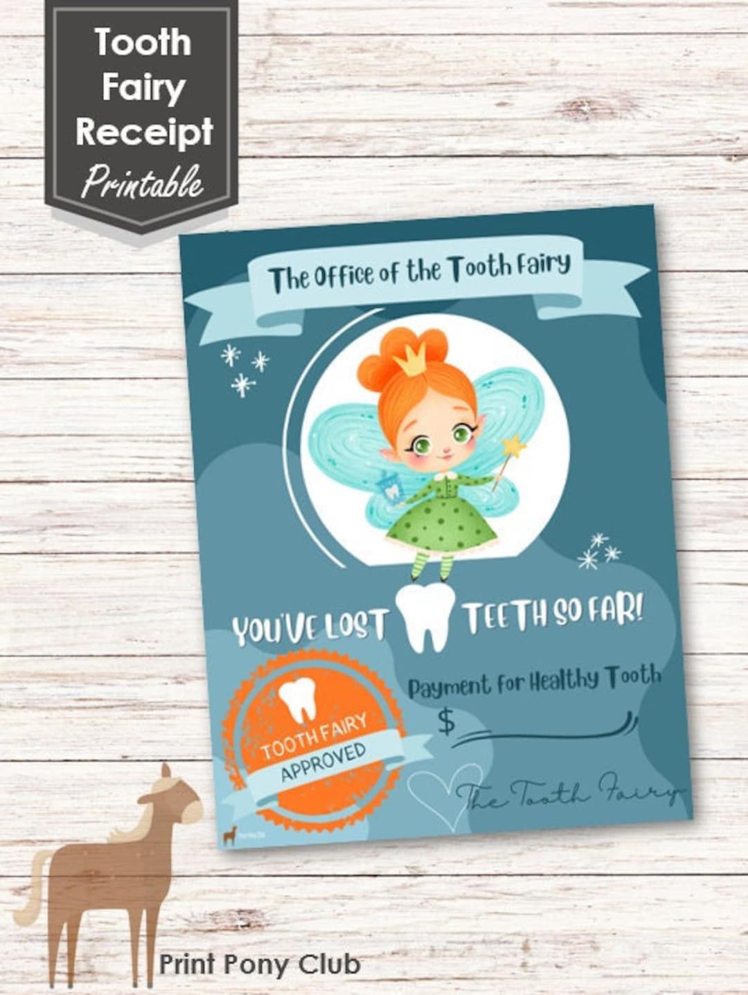 Tooth Fairy Receipt Printable - Etsy