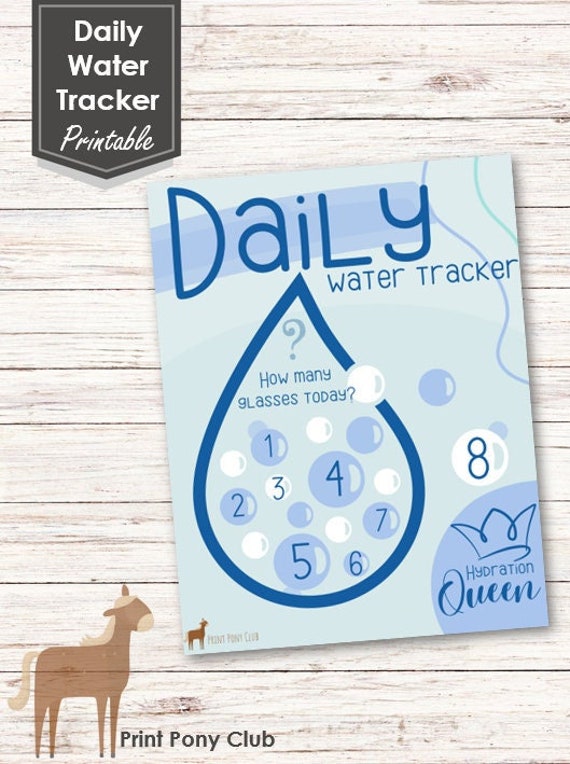 Printable Daily Water Tracker - Etsy