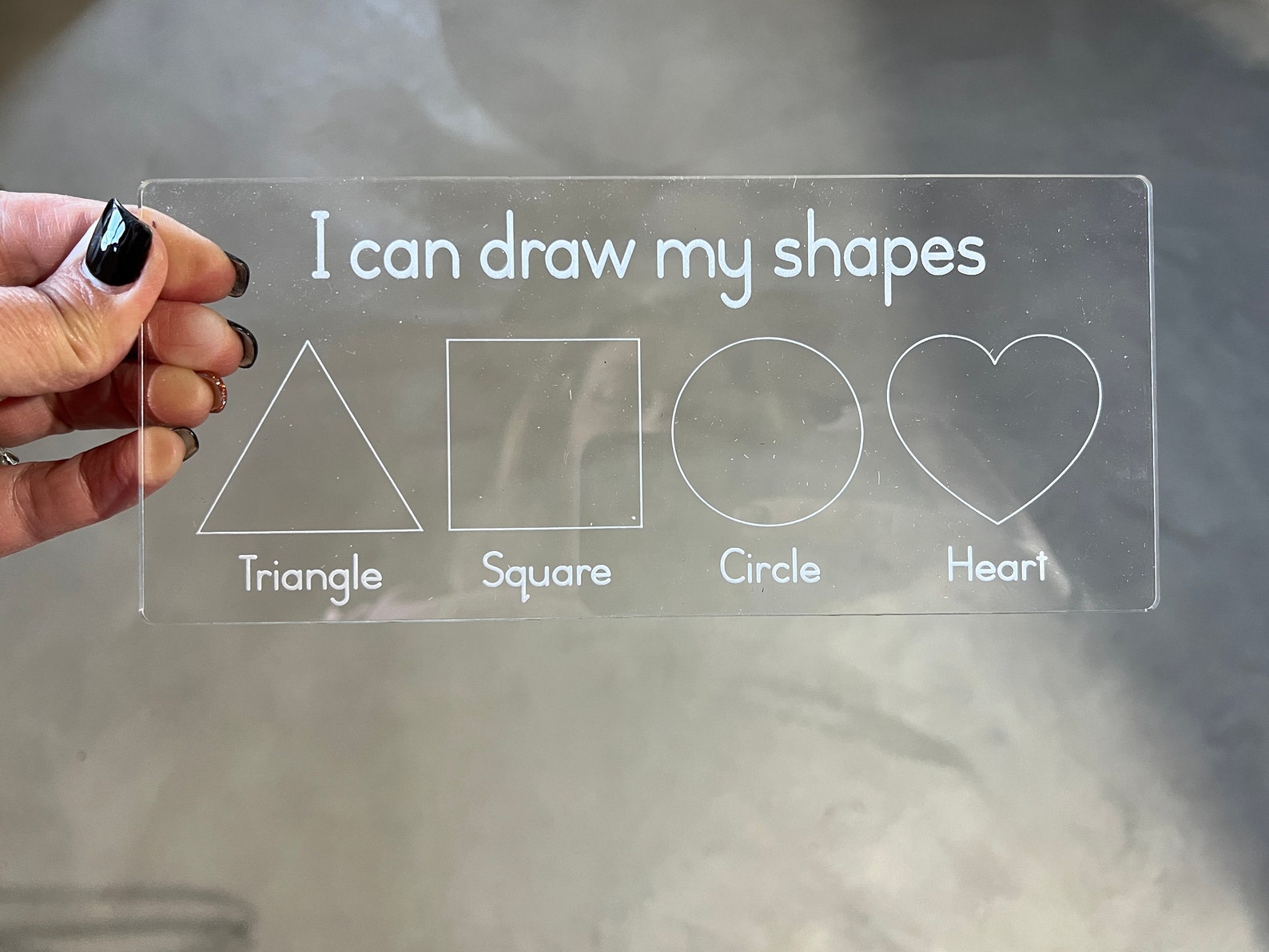 Reusable Acrylic Dry Erase Alphabet, Number, Shapes, Name Tracing Board ...