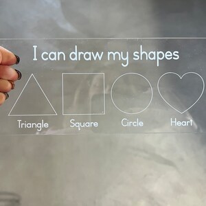 Reusable Acrylic Dry Erase Alphabet, Number, Shapes, Name Tracing Board ...