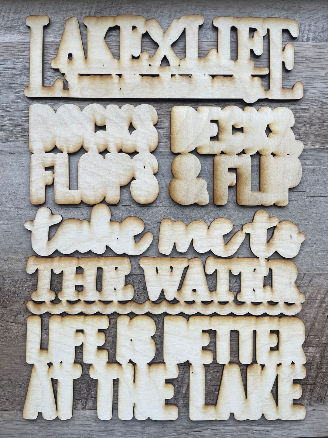 At the Lake, Unfinished Wood Cutouts Match Transfer/stencil, DIY - Etsy