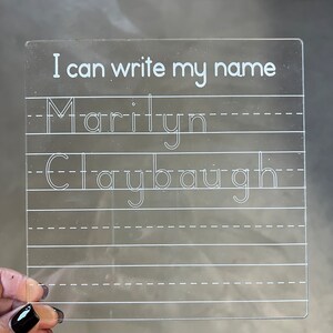 Reusable Acrylic Dry Erase Alphabet, Number, Shapes, Name Tracing Board ...