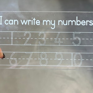 Reusable Acrylic Dry Erase Alphabet, Number, Shapes, Name Tracing Board ...