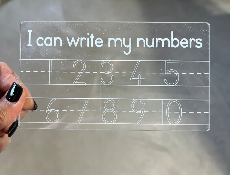 Reusable Acrylic Dry Erase Alphabet Number Shapes Name - Etsy