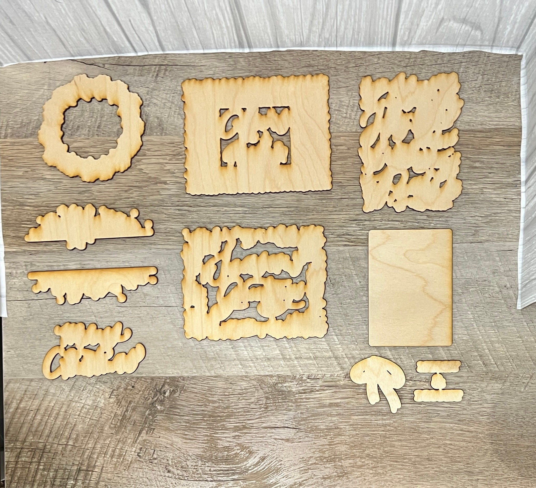 Chalksuede Cards Happy Holidays Wood Cutouts Stencil - Etsy