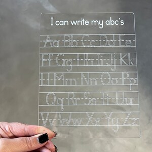 Reusable Acrylic Dry Erase Alphabet, Number, Shapes, Name Tracing Board ...