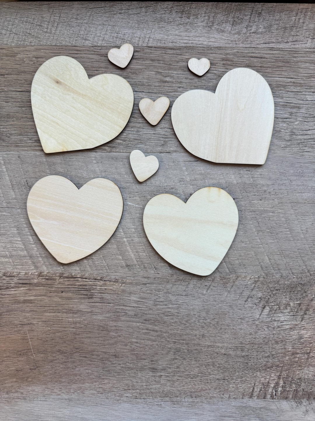Patterned Hearts Wood Cutouts, DIY Unfinished Stencil/transfer Woodcut ...