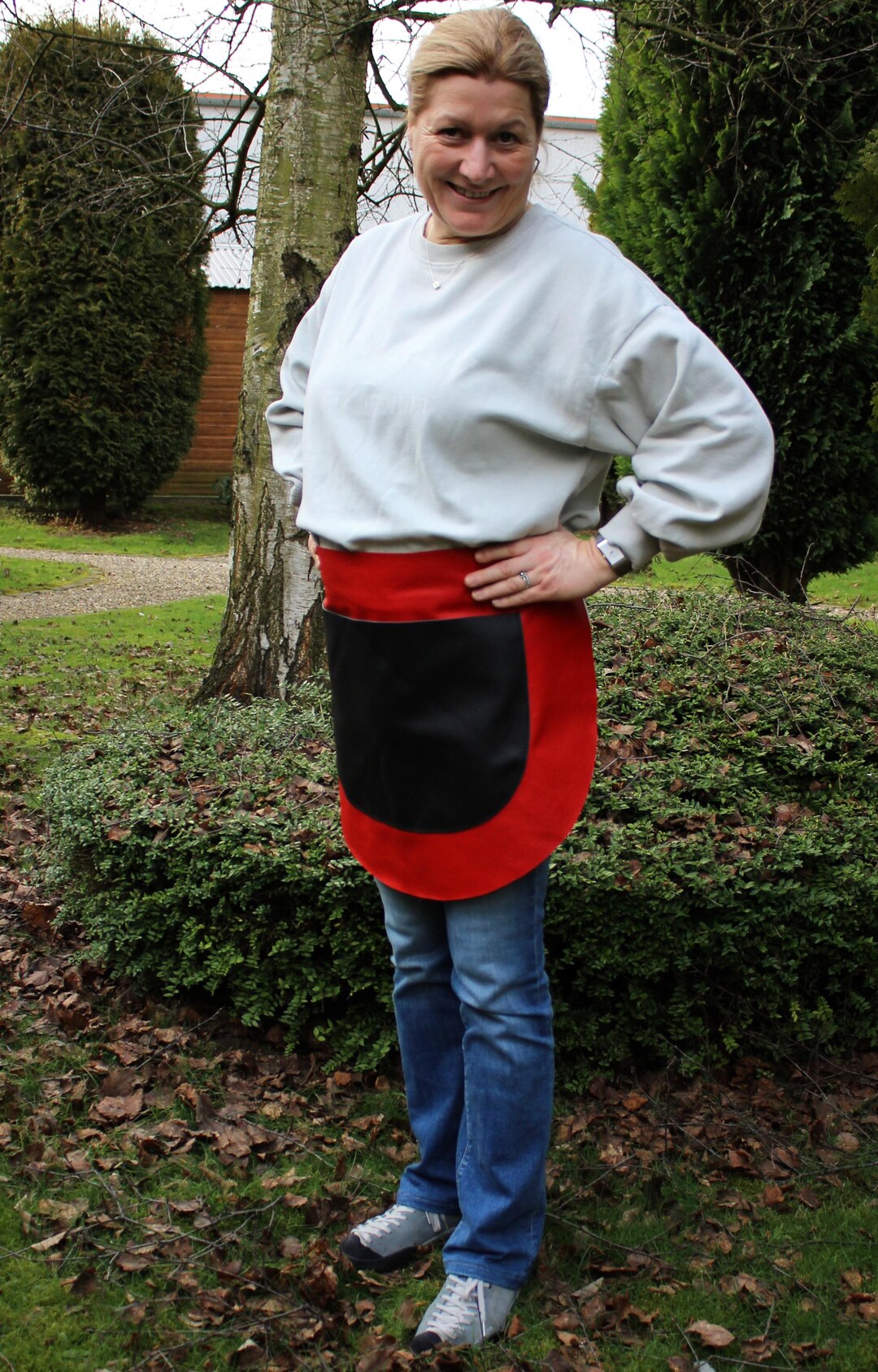 Leather Apron RED : Bartender's Apron, Apron, Waiter's Apron, Real ...