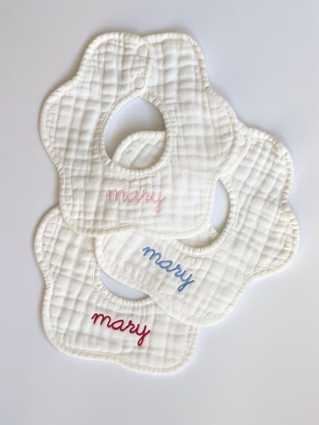 Scalloped Muslin Bib Baby Girl Baby Gift - Etsy