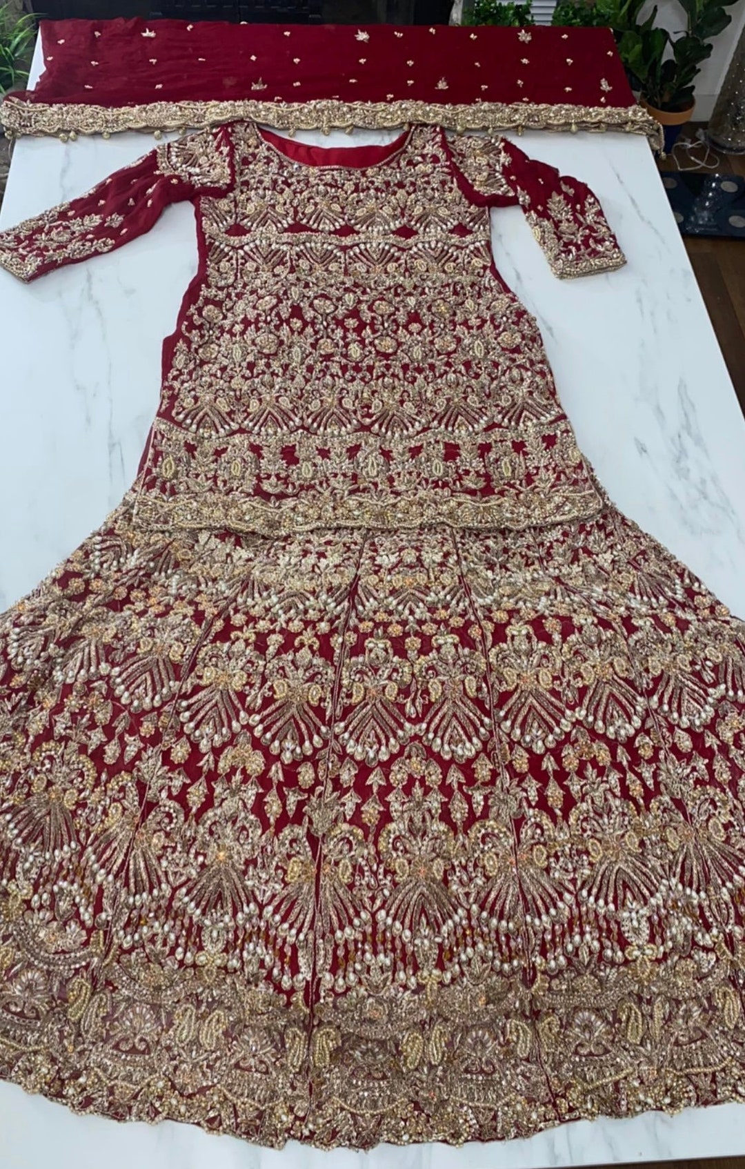 Red Pakistani Bridal Dress - Etsy