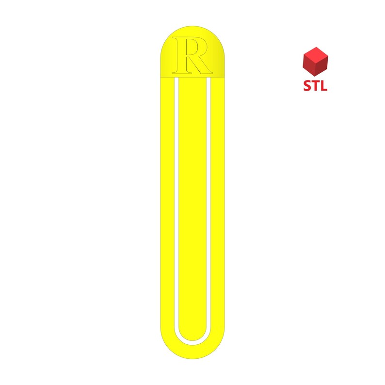 Personalized R-letter Bookmark STL File for 3D Print Digital - Etsy
