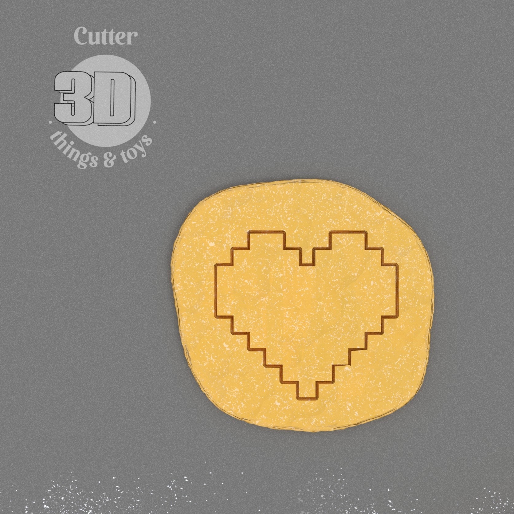 Pixel Heart Cookie Cutter Geek Love Fundant Cutte Commemoration, Pixel ...