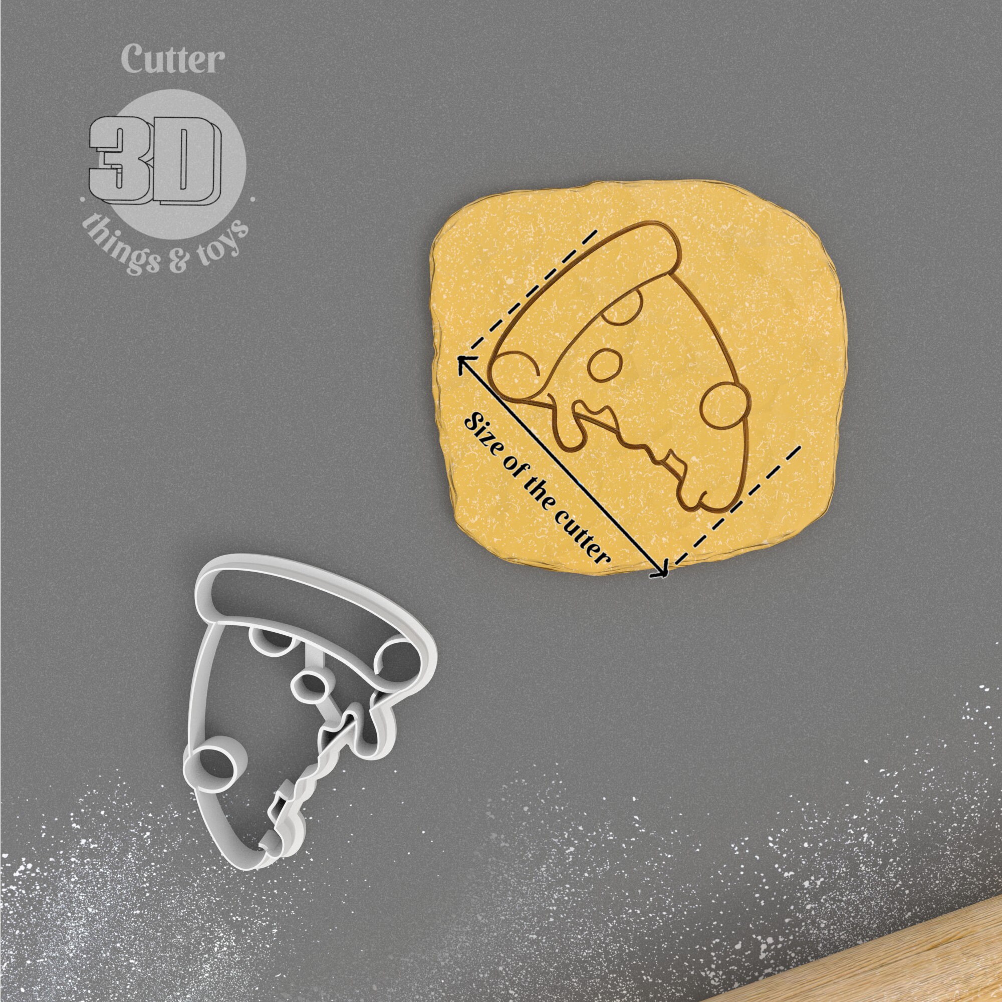 Pizza Slice Cutter Food Fondant Cutter Italy Pepperoni - Etsy